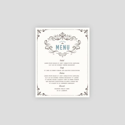 Dinner Menu (Blue / Brown) – Print Dynamics